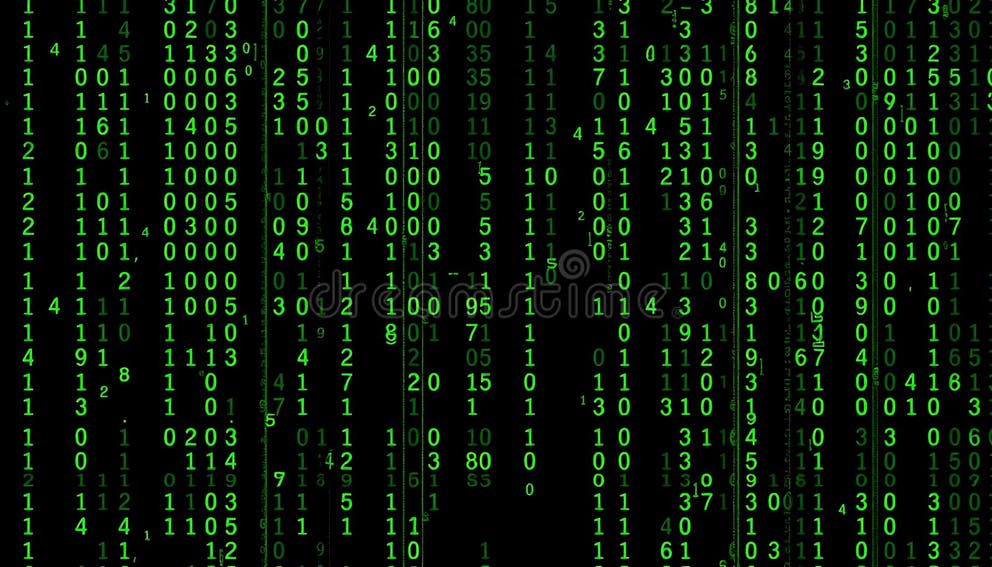Binary Code Green Matrix, Digital Data, Computer Language, Tech Background, Stock Photo ...