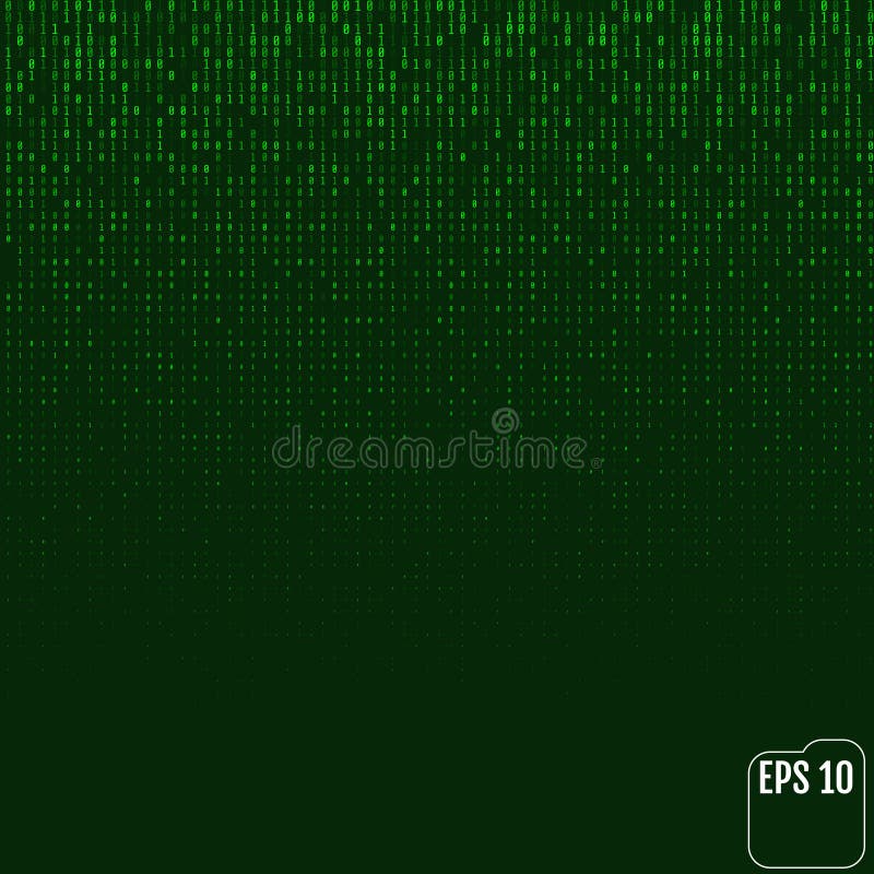 Binary Code Green Neon Glow Matrix. Vector Stock Vector - Illustration of binary, energy: 90066166
