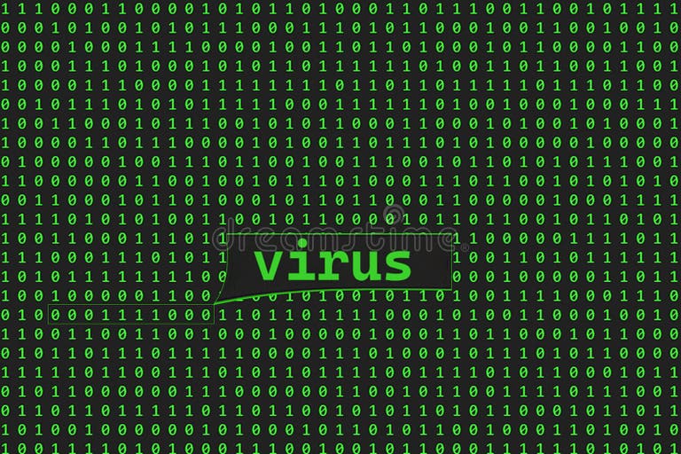 Binary Code, Green Numbers, Dark Screen. Matrix on the Background. Binary Programming Code Stock ...