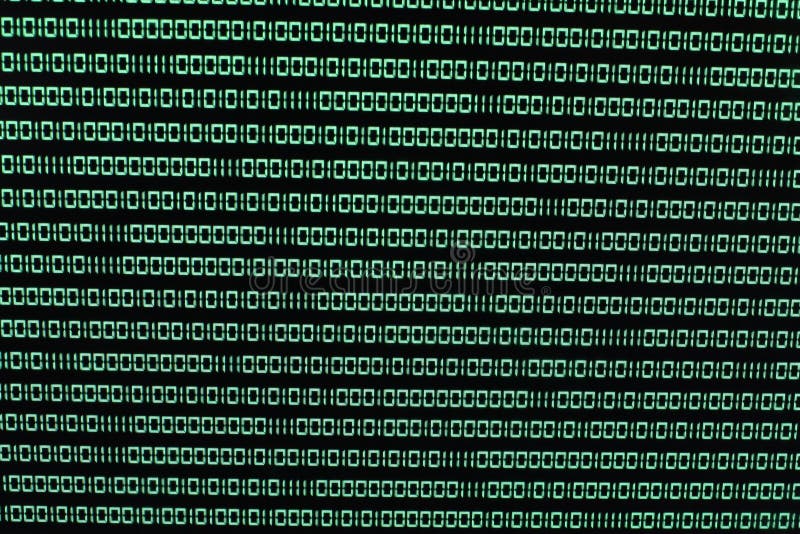 Binary Code in Green on TFT with Virus in it Stock Illustration ...
