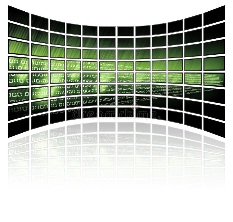 Binary Code on Grid Background Stock Illustration - Illustration of ...