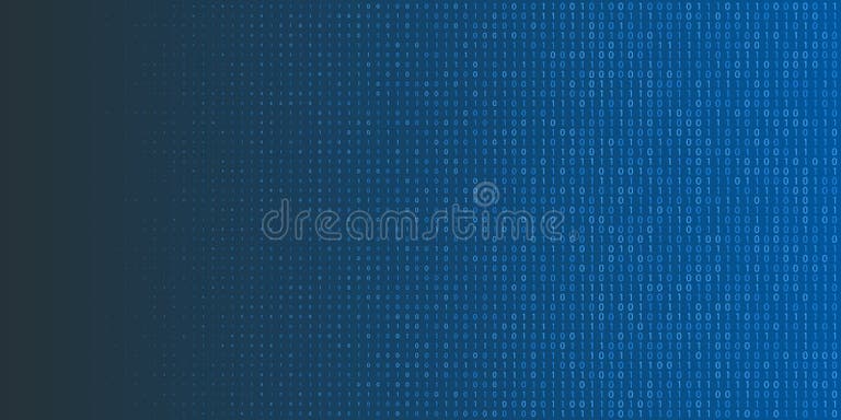 Binary Code Halftone Background. Zero and One Abstract Symbols Stock Illustration - Illustration ...