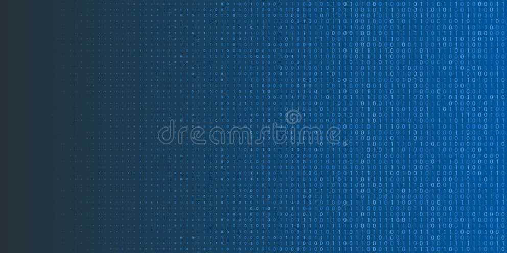 Binary Code Halftone Background. Zero and One Abstract Symbols Stock Illustration - Illustration ...
