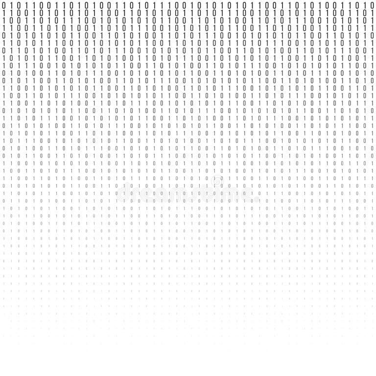 Binary Code Halftone Texture. Stock Illustration - Illustration of ...