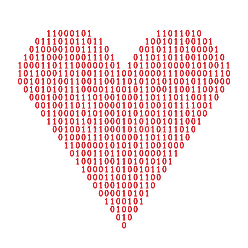 QR Code in Heart: I Love You Stock Illustration - Illustration of code ...