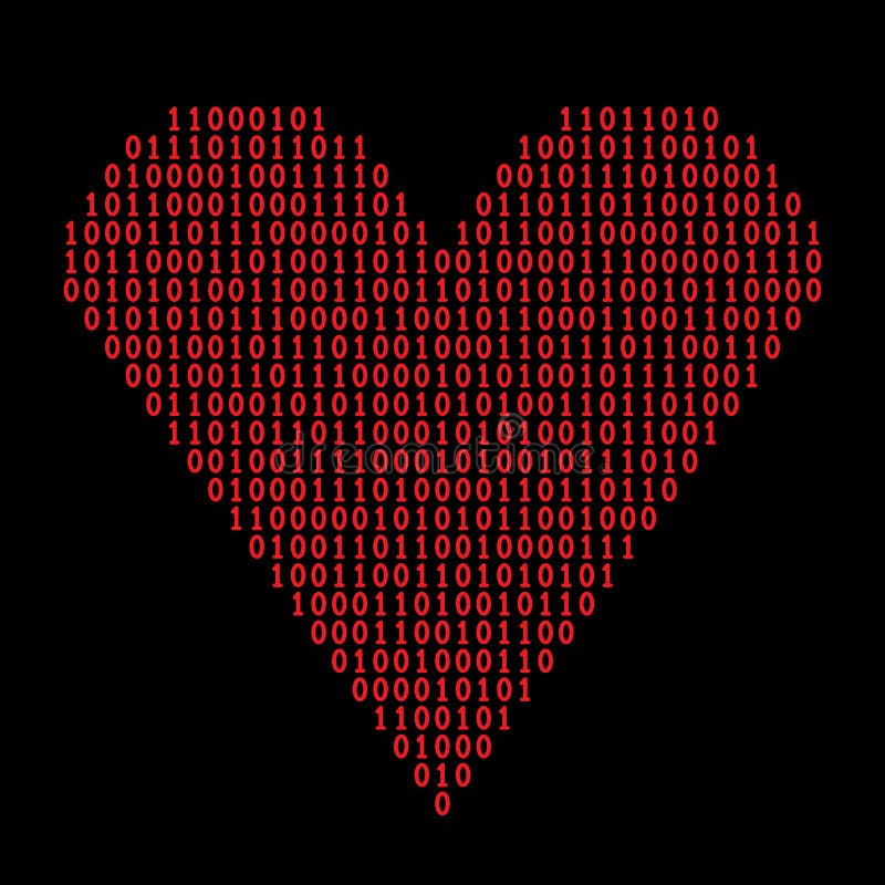QR Code in Heart: I Love You Stock Illustration - Illustration of code ...