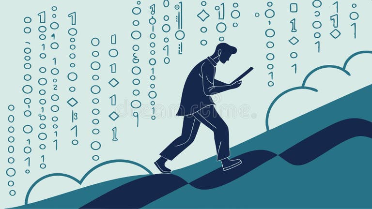 Binary Code Human Figure, Digital Technology and Future Concept Vector ...