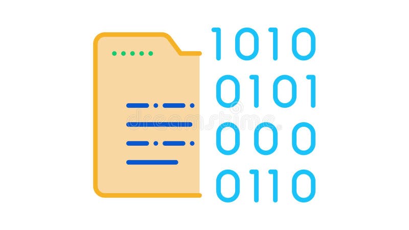 Binary Code Icon Animation stock video. Video of strategy - 223484979