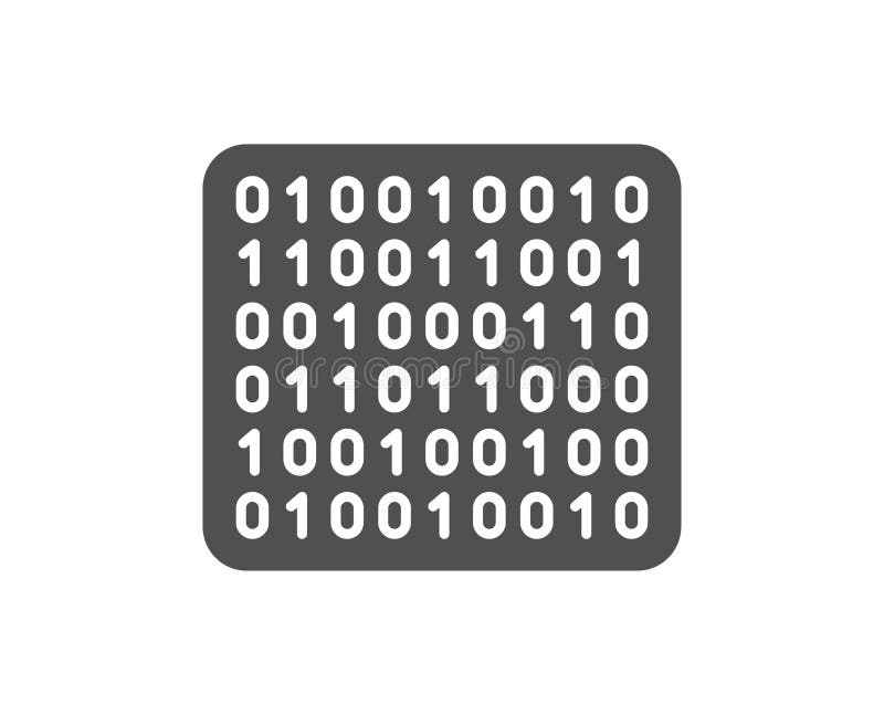 Binary Code Icon. Computer Machine Code Sign. Vector Stock Vector ...