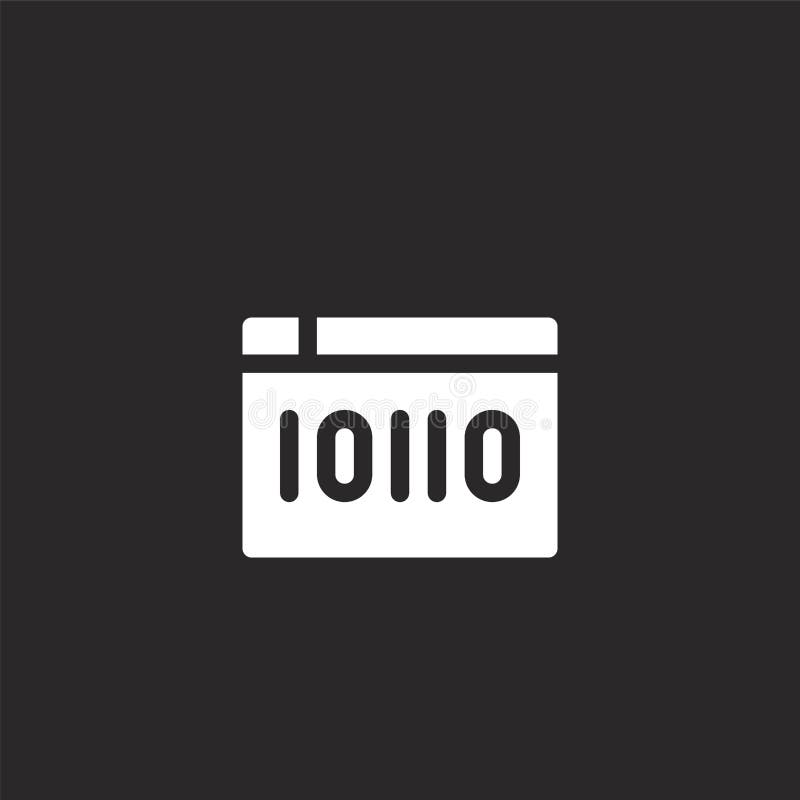 Binary Code Icon. Filled Binary Code Icon for Website Design and Mobile, App Development Stock ...