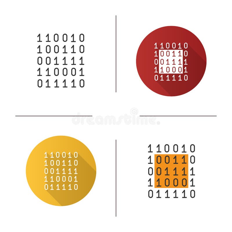Binary Code Icon Stock Vector Illustration Of Computing 197063105