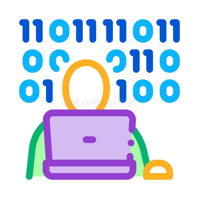 Binary Code Icon Vector Outline Illustration Stock Vector ... Binary Code Icon Vector Outline Illustration Stock Vector ...