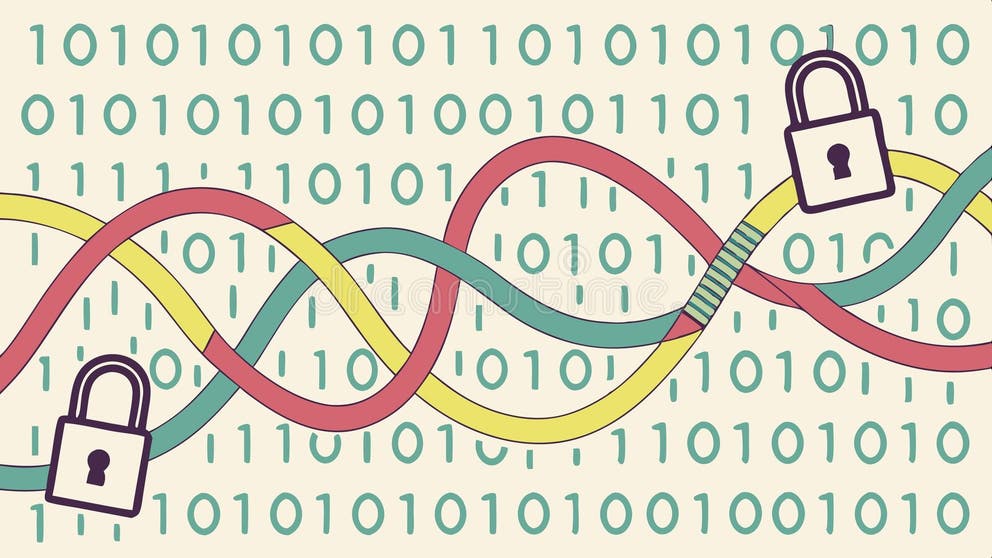Binary Code Illustration, Digital Data and Information Technology, Programming Code Vector ...