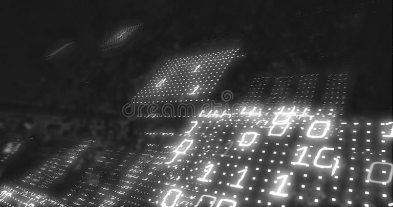 Binary Code Image Over Abstract Digital Background Stock Image Image Of People Analytics