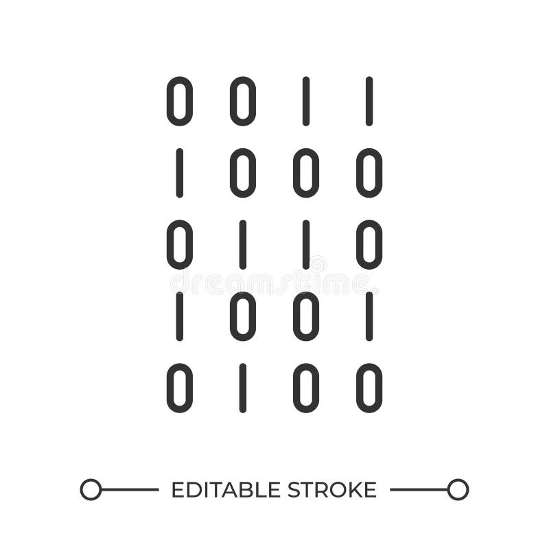 Binary Code Linear Icon Stock Illustration Illustration Of Coding 337268794
