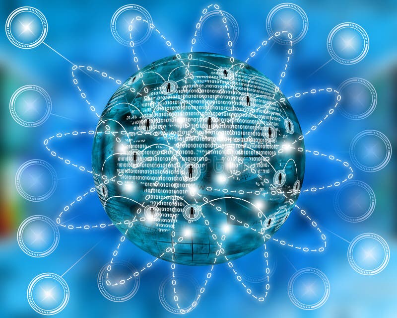 Binary code link stock illustration. Illustration of code - 69813747