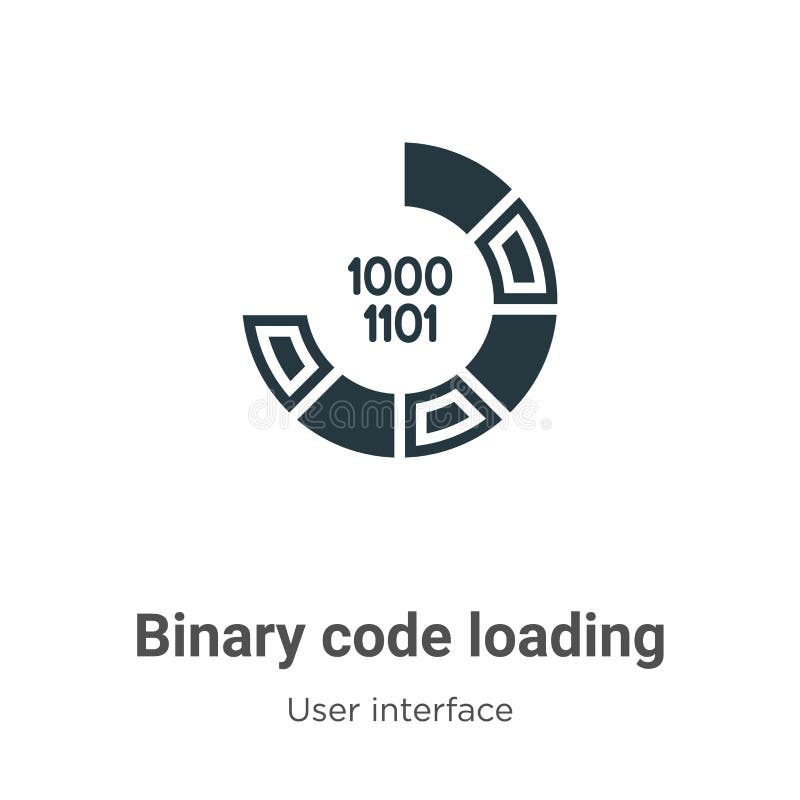 Binary Code Vector Icon On White Background Flat Vector Binary Code Icon Symbol Sign From