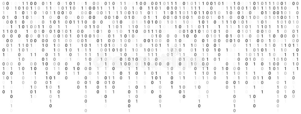 Binary Code Long Banner. Byte Data Programmer. Matrix Script. Digital ...