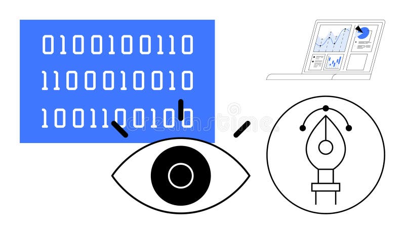 Data Analysis, Digital Design, and Visualization Concepts in Technology and Creativity Stock ...