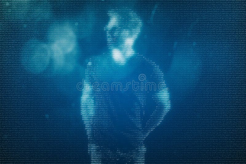 Binary code man background stock image. Image of information - 102707521