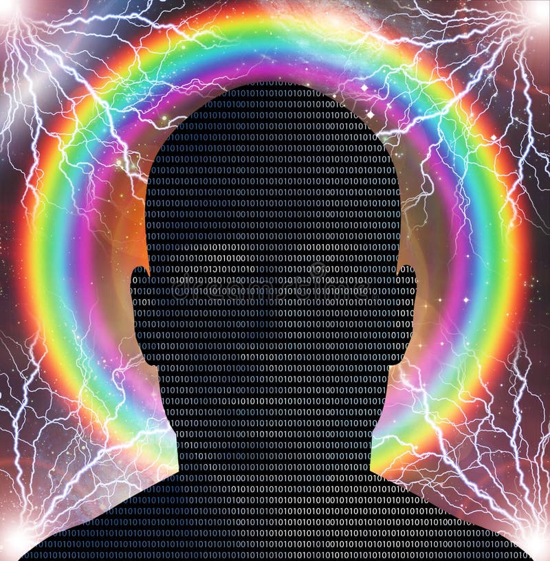 Binary code man stock illustration. Illustration of robotic - 254765606