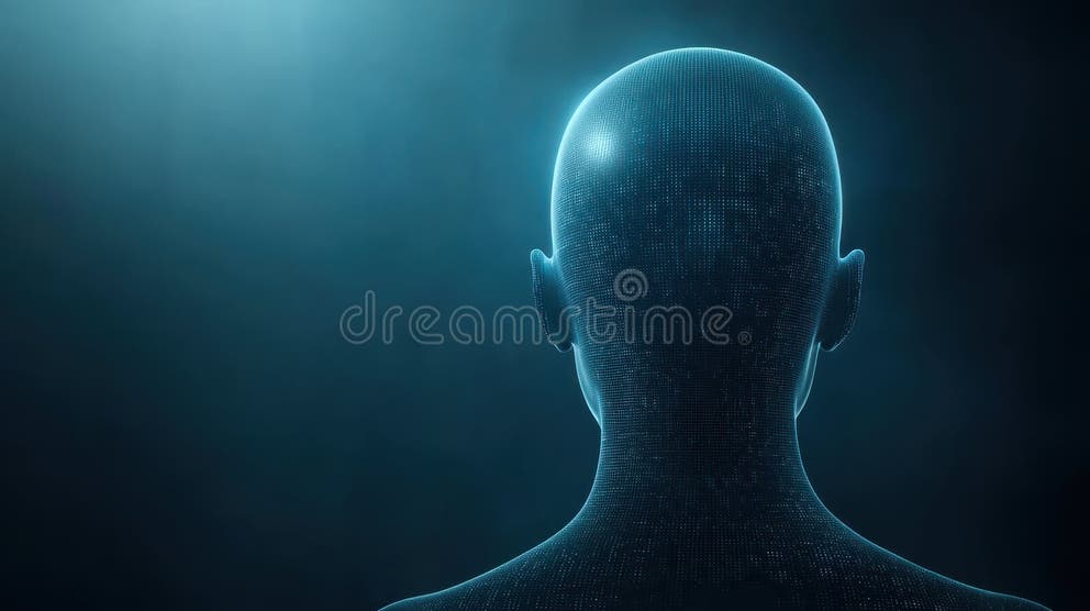 Binary Code Man, Visualizing the Fusion of Technology, Data, and Human ...