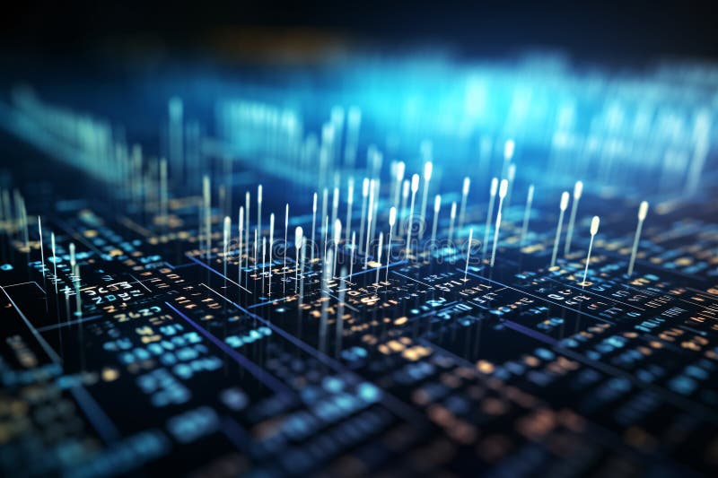 Binary Code Matrix. Digital Information Technology Background Stock Illustration - Illustration ...
