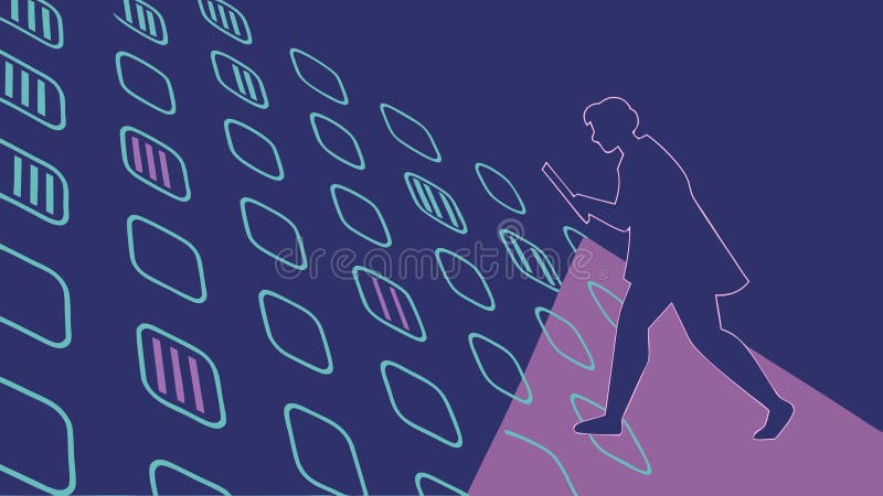 Binary Code Matrix Vector Graphic, Vector Design Generative AI Stock ...