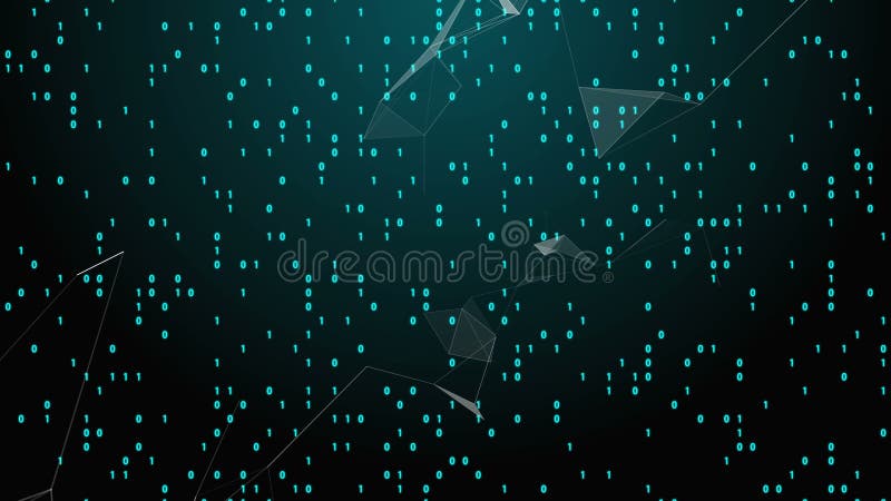 Plexus Fantasy Abstract Technology Grid Structure Of Numbers Digits
