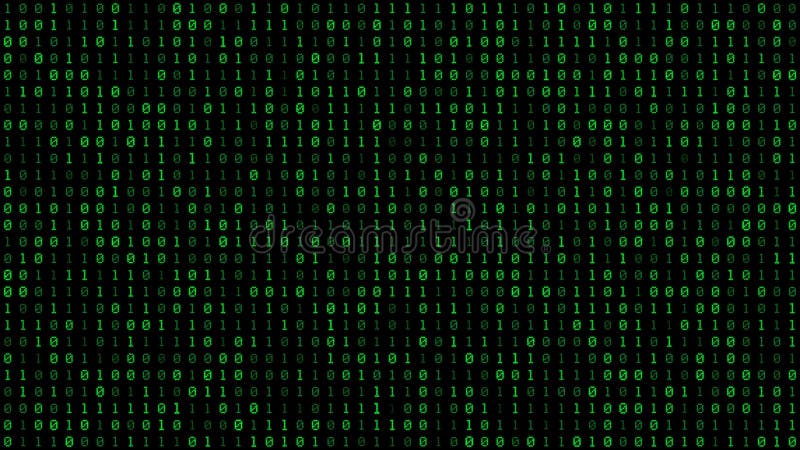 Binary Code Motion Background. Moving Numbers, Digits Zero and One ...
