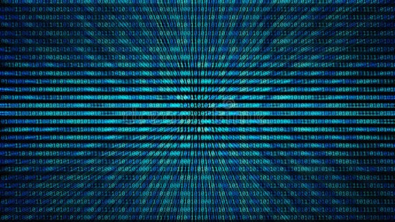 01 or Binary Code Number Pattern Texture on the Computer in Digital ...