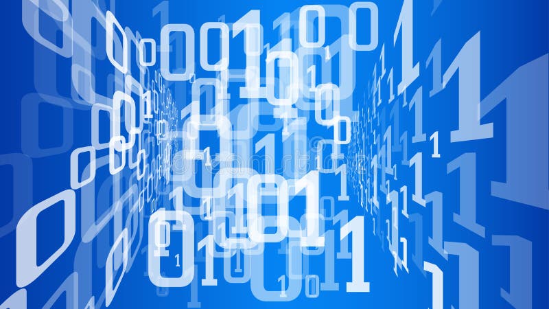 Binary Code Numbers Backdrop Machine Learning Ai Software Vector Conception Stock Vector