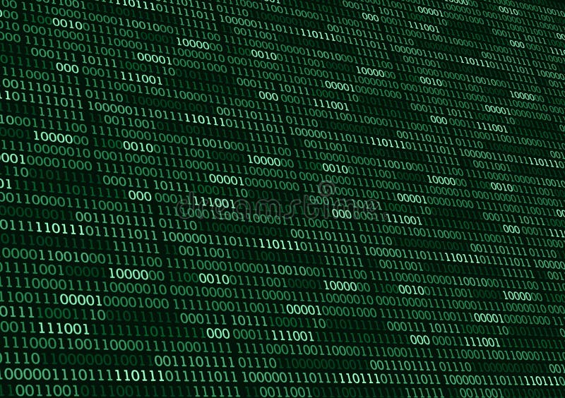 Binary Code Numbers for Computer Background Stock Illustration ...