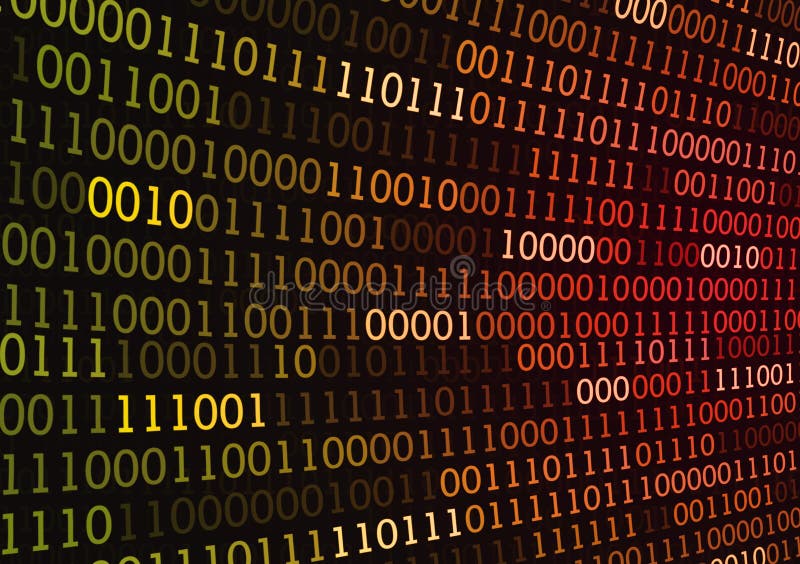 Binary Code Numbers for Computer Background Stock Illustration ...