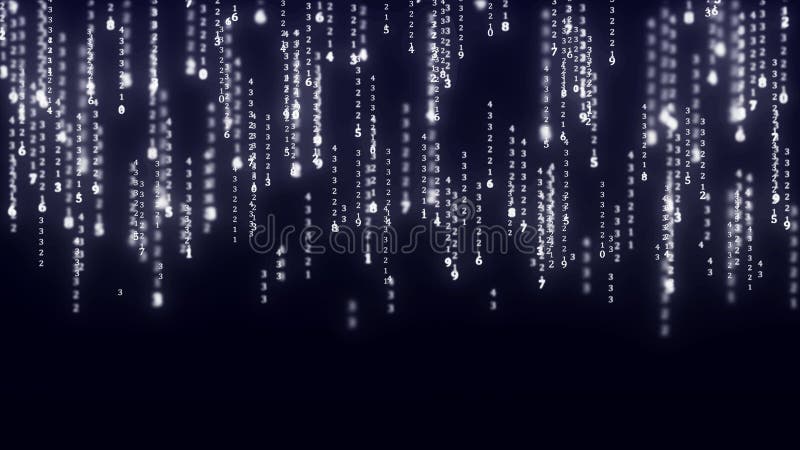 Binary Code With Numbers Moving On The Screen Digital Age Binary Algorithm Data Code