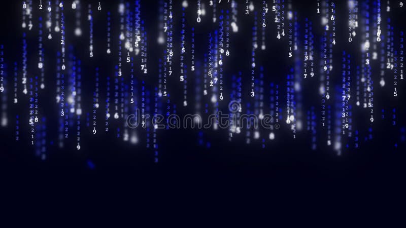 Binary Code With Numbers Moving On The Screen Digital Age Binary