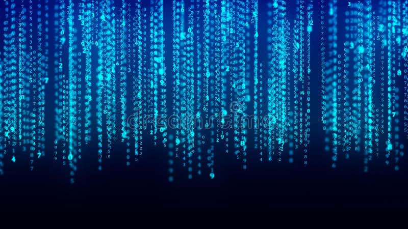 Binary Code With Numbers Moving On The Screen Digital Age Binary Algorithm Data Code