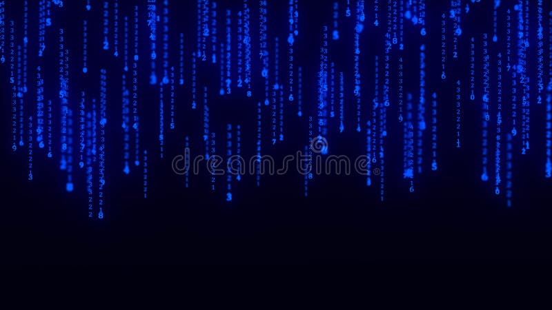 Binary Code With Numbers Moving On The Screen Digital Age Binary Algorithm Data Code