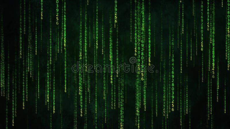 Binary Code With Numbers Moving On The Screen Digital Age Binary Algorithm Data Code