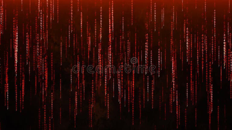 Binary Code with Numbers Moving on the Screen. Digital Age. Binary ...