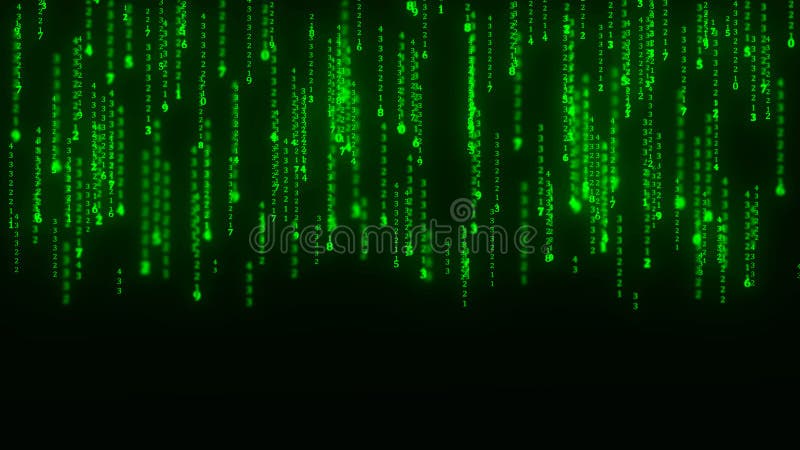 Binary Code With Numbers Moving On The Screen Digital Age Binary Algorithm Data Code