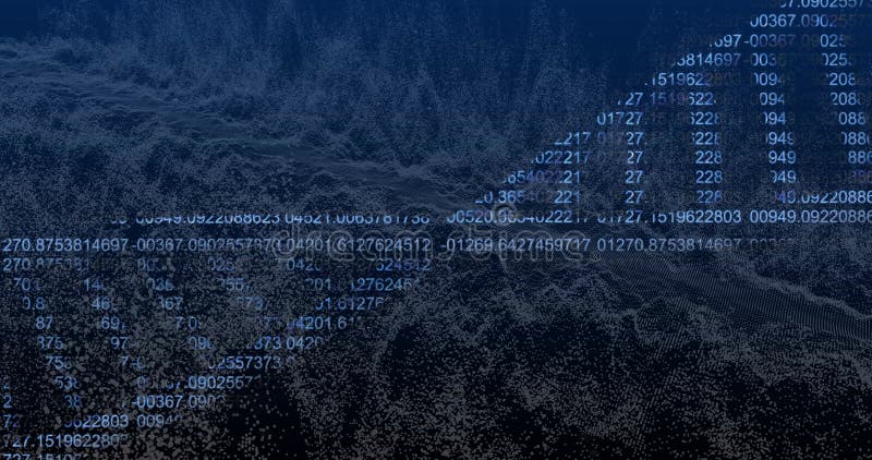 Binary Code And Numerical Data Processing Over Digital Landscape