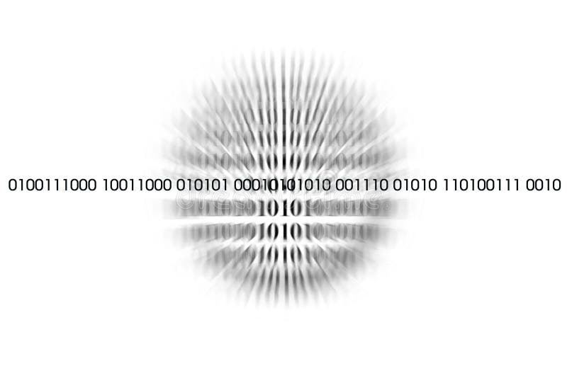 Binary Code Over White stock illustration. Illustration of download ...