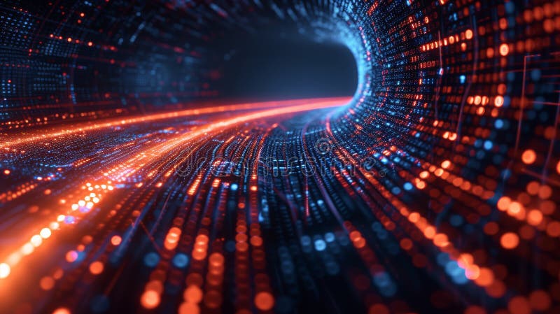 Binary Code Patterns Morphing into Futuristic Landscapes of Data ... Binary Code Patterns Morphing into Futuristic Landscapes of Data ...