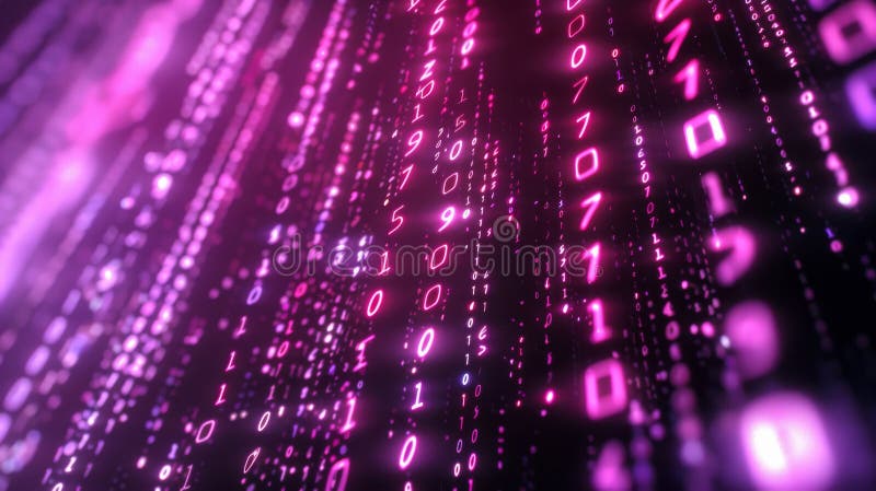 Binary Code in Pink Neon Lights Stock Image - Image of information ... Binary Code in Pink Neon Lights Stock Image - Image of information ...