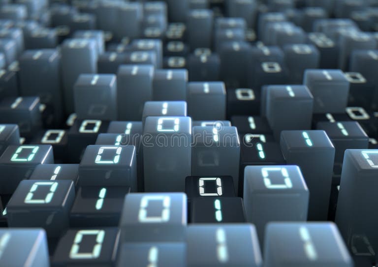 Binary Code Pixels stock illustration. Illustration of software - 78737797