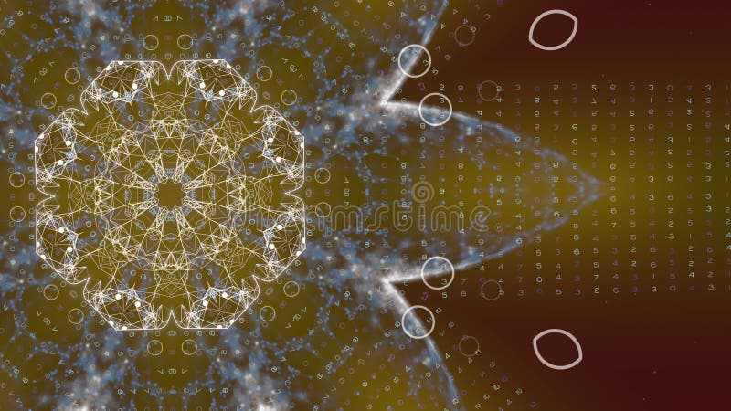 Binary Code Processing Concept. Glowing Geometric Plexus Pattern in ...