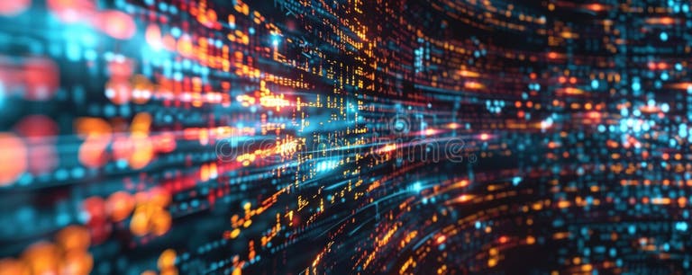 Binary Code Programming Data Flow Matrix Background in Computer ...