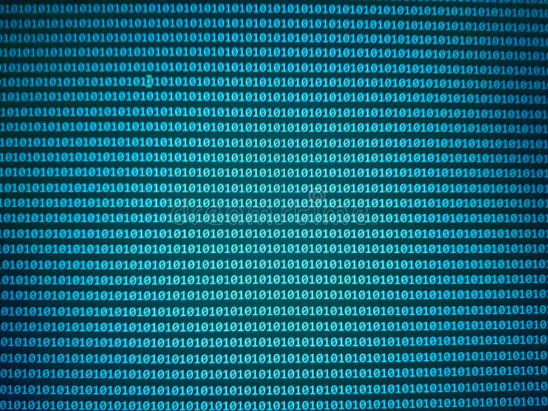 Binary Zeros And Ones On Green Background Stock Illustration ...