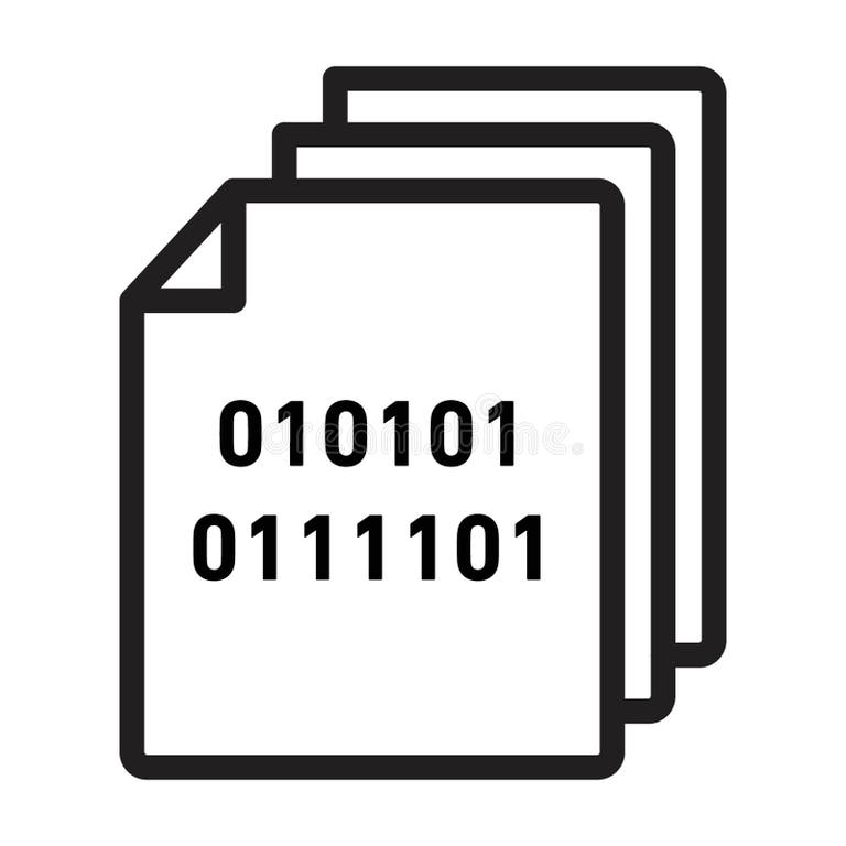 Binary Code Programming Icon Perfect for Coding and Computer Science Stock Vector - Illustration ...